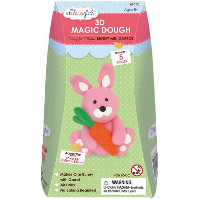 My Studio Girl 3D Magic Dough, Bunny with Carrot - Walmart.com