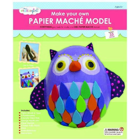 My Studio Girl Papier Mache Owl Kit - Walmart.com