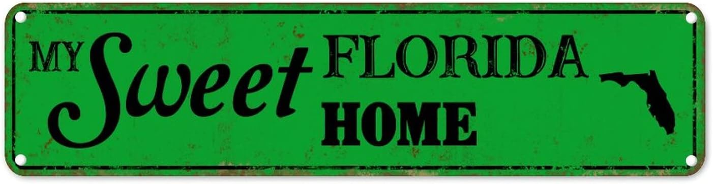 My Sweet Home Florida Metal Sign Florida State Aluminum Sign 4"x16 ...