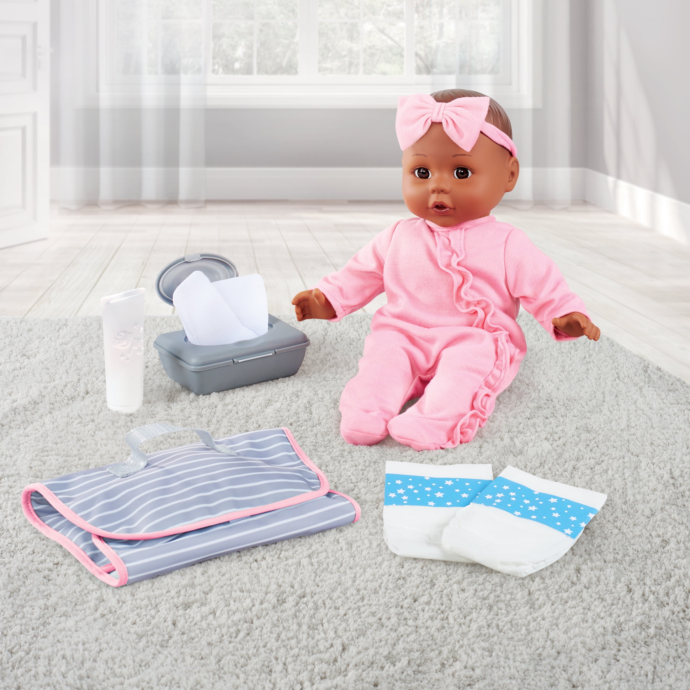 My Sweet Love Baby Doll Play Set, Rose Pink Outfit, 14-inch Soft Body ...