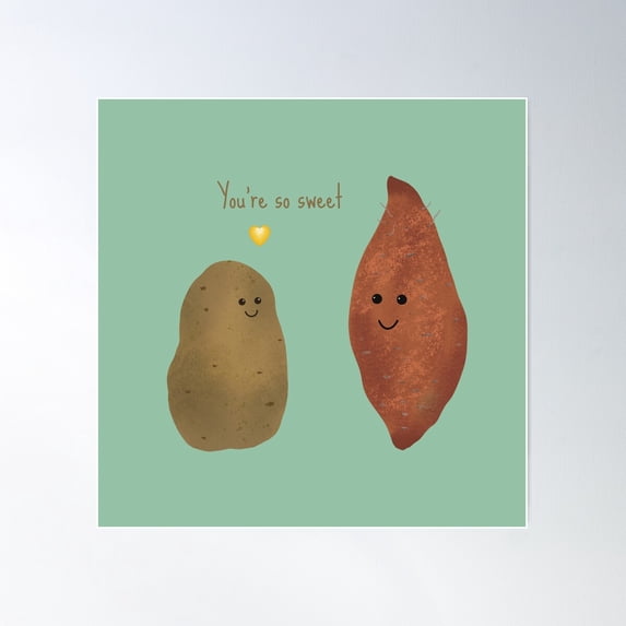 My Sweet Potato Poster Wall Art, Modern Wall Decor For Living Room ...
