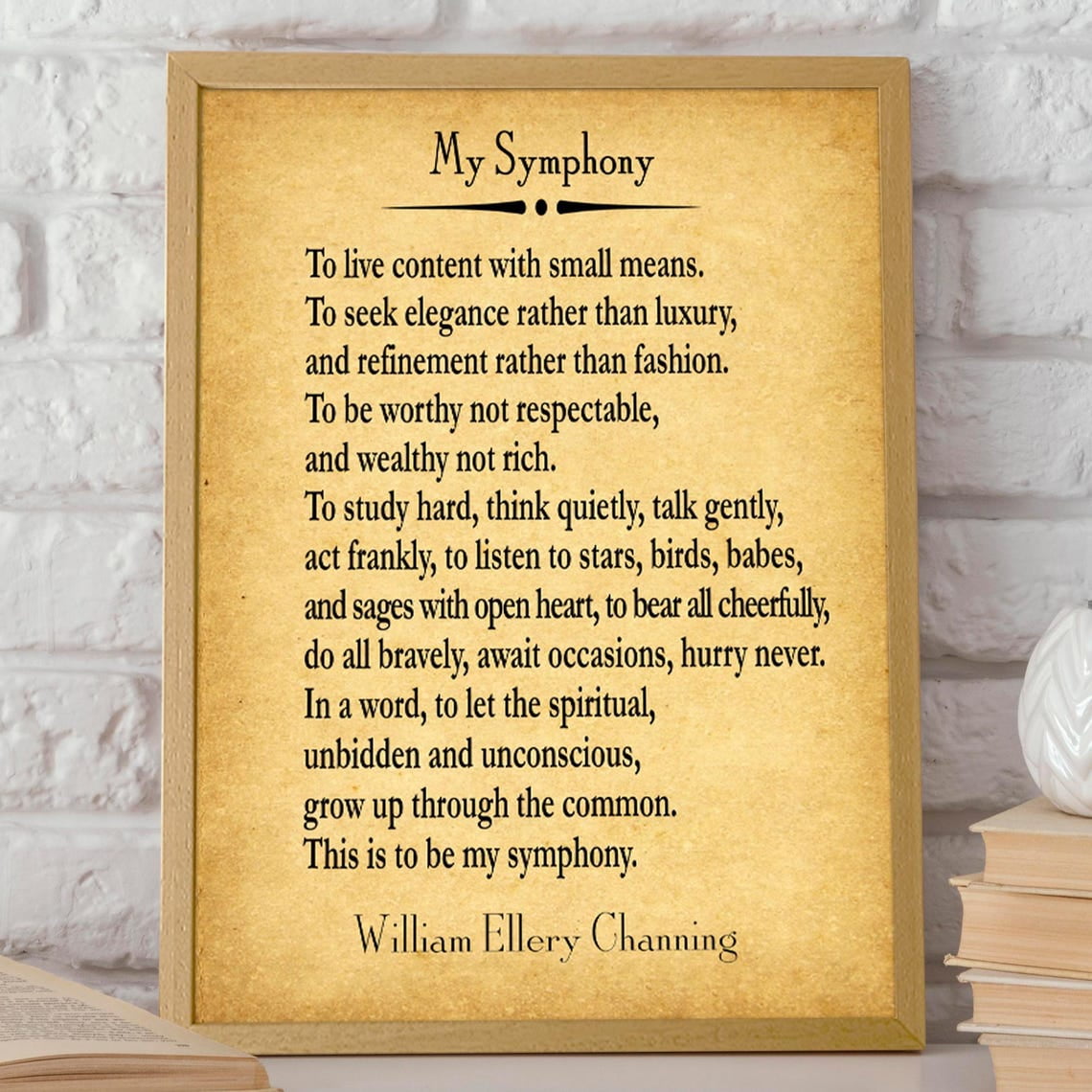 My Symphony Poem By William Ellery Channing Wall Art, Modern Wall Decor ...