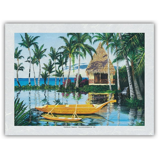 My Taxi - Hawaiian Outrigger Canoe - From an Original Color Painting by ...