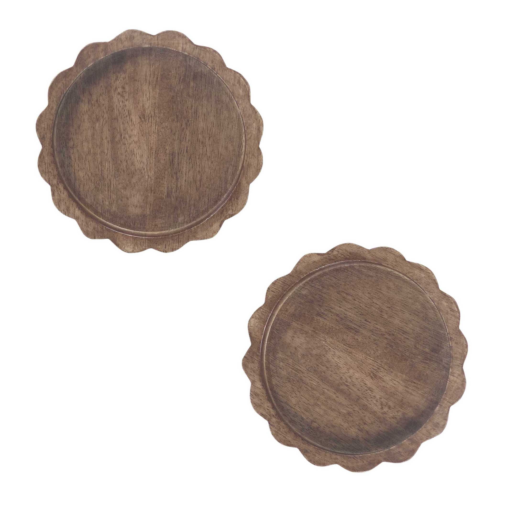 My Texas House 2-Piece Natural Mango Wood Decorative Trinket Trays, 5. ...