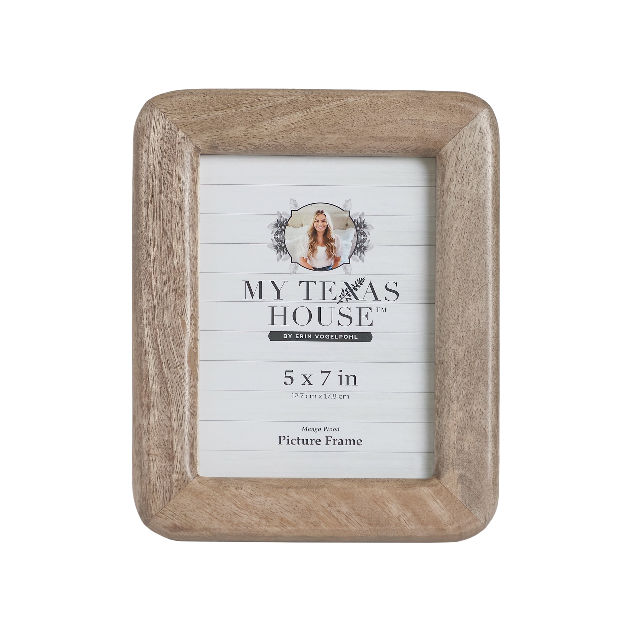 My Texas House 4-Pack Mango Wood Picture Frames - 5 x 7 Frames ...
