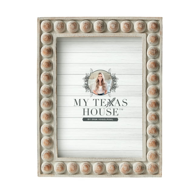 My Texas House 5" x 7" Ivory Rustic Ball Resin Tabletop Picture Frame ...