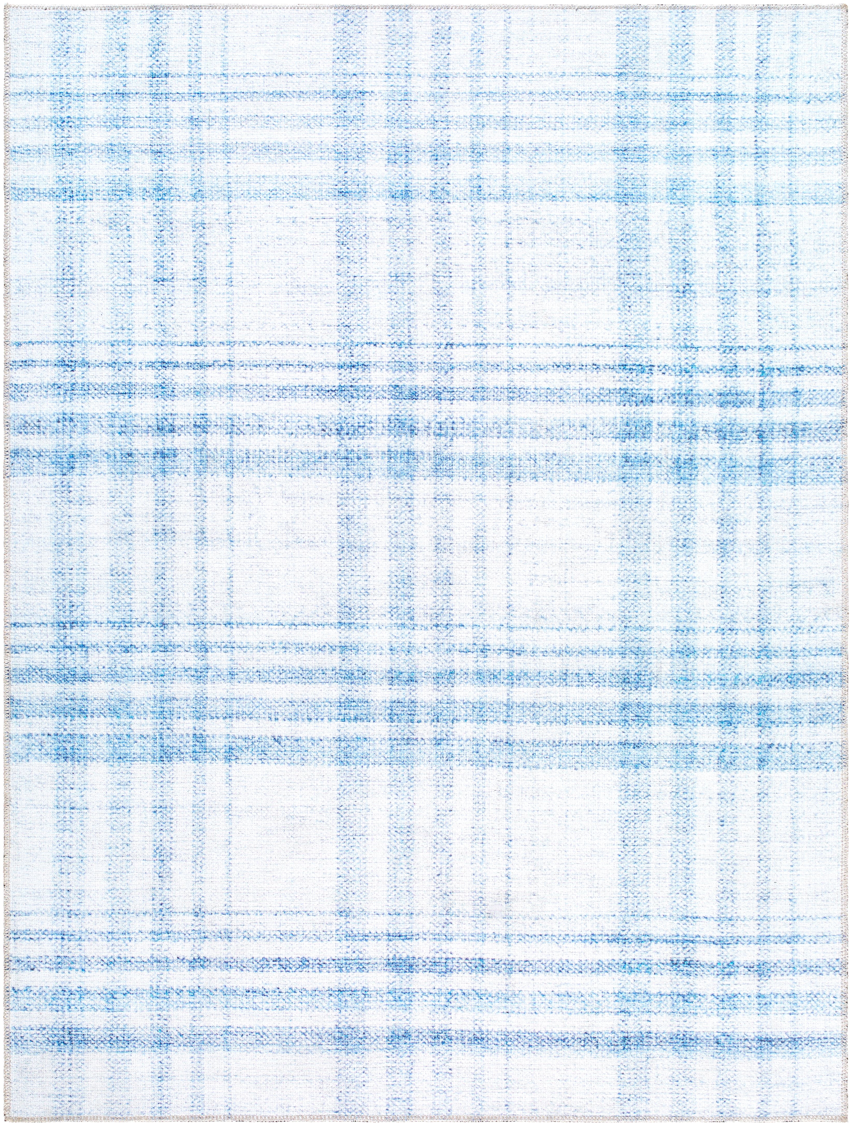 My Texas House Sutton Blue Plaid Indoor Washable Scatter Rug - Durable ...