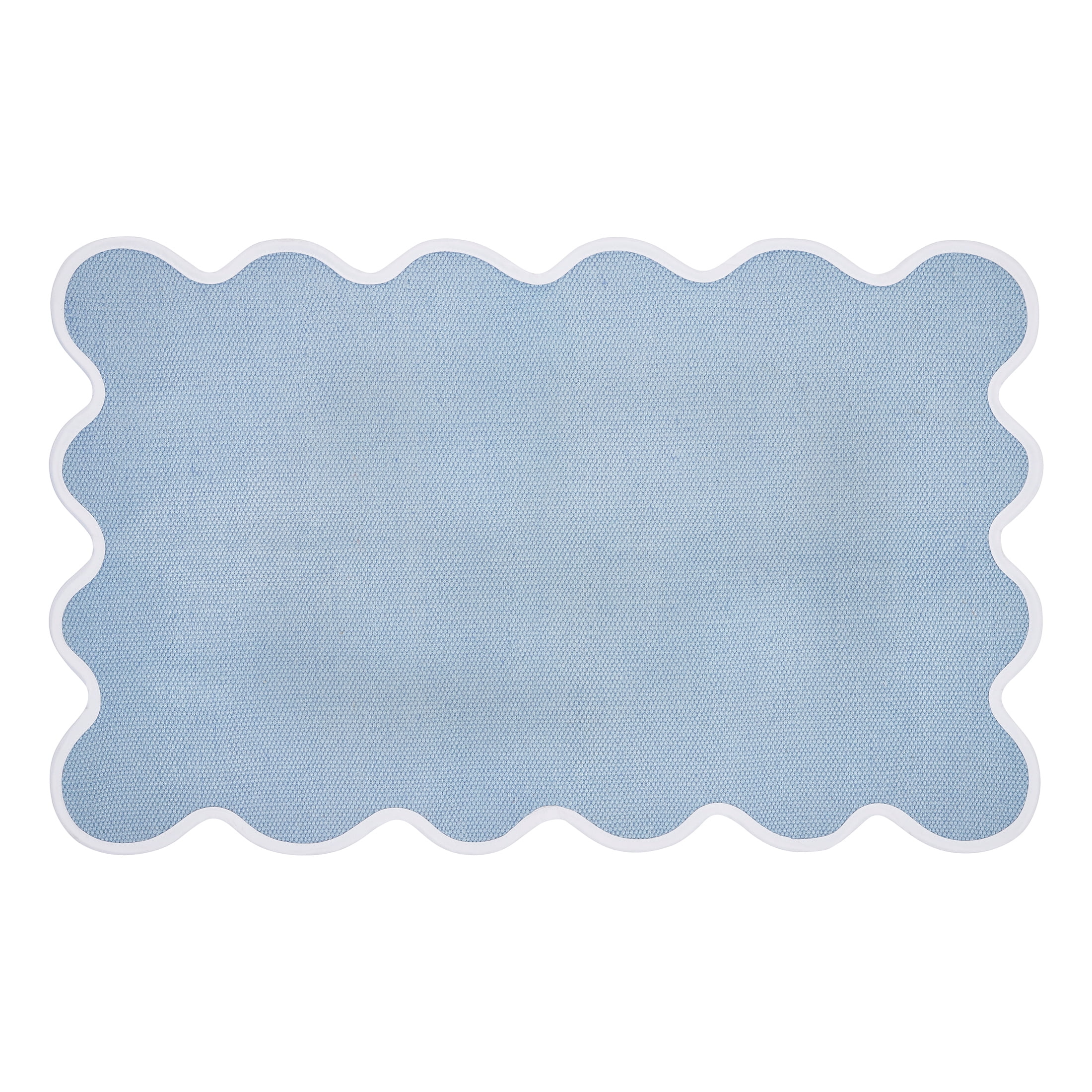 My Texas House Blue Scallop Indoor/Outdoor Layering Rug, 24" x 38 ...