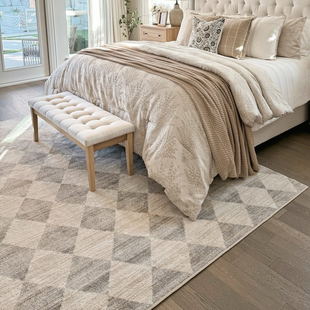 My Texas House Bronwyn 7'10" X 9'10" Grey Geometric Area Rug - Walmart.com