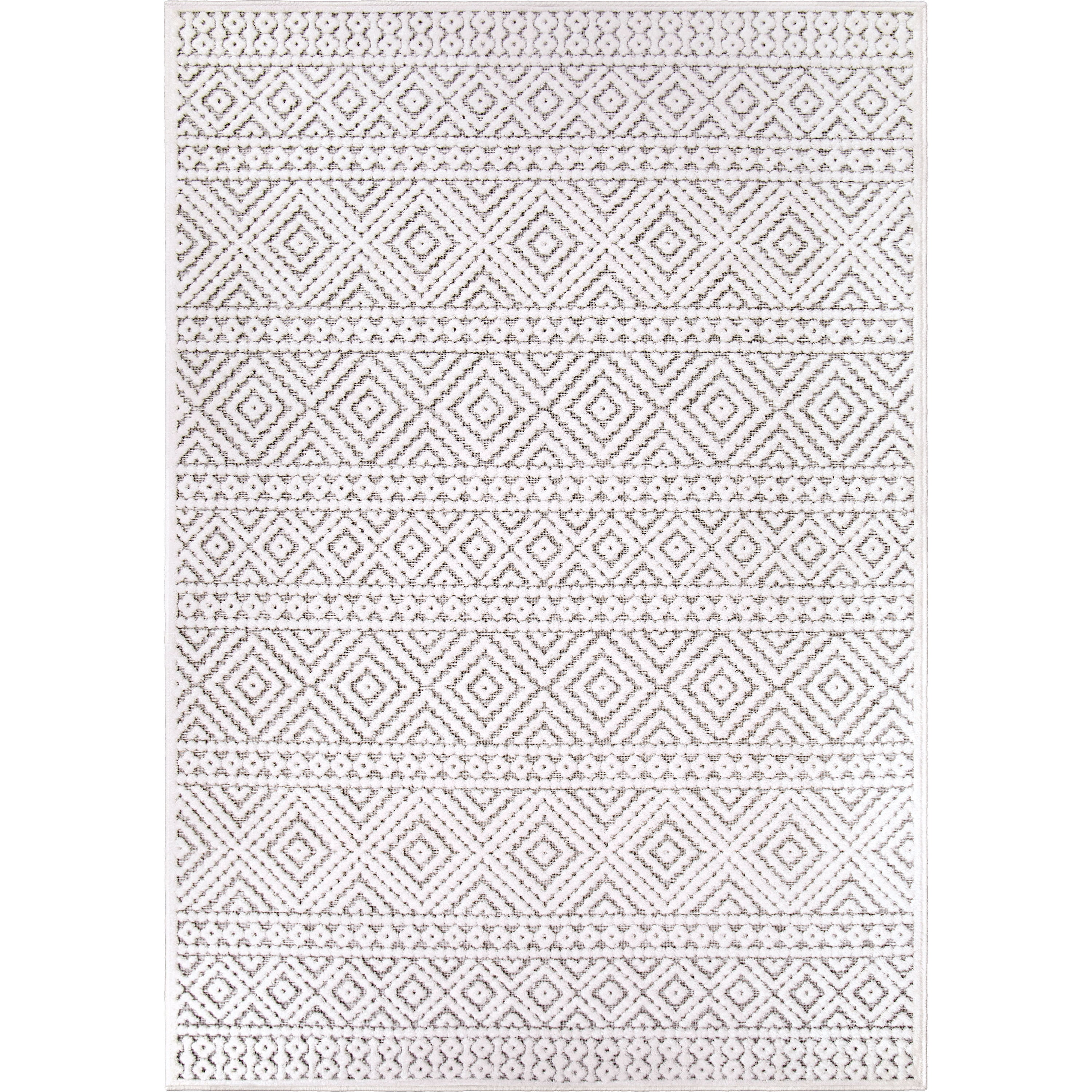 My Texas House Cheyenne 5'2" X 7'6" Natural Gray Geometric Area Rug ...