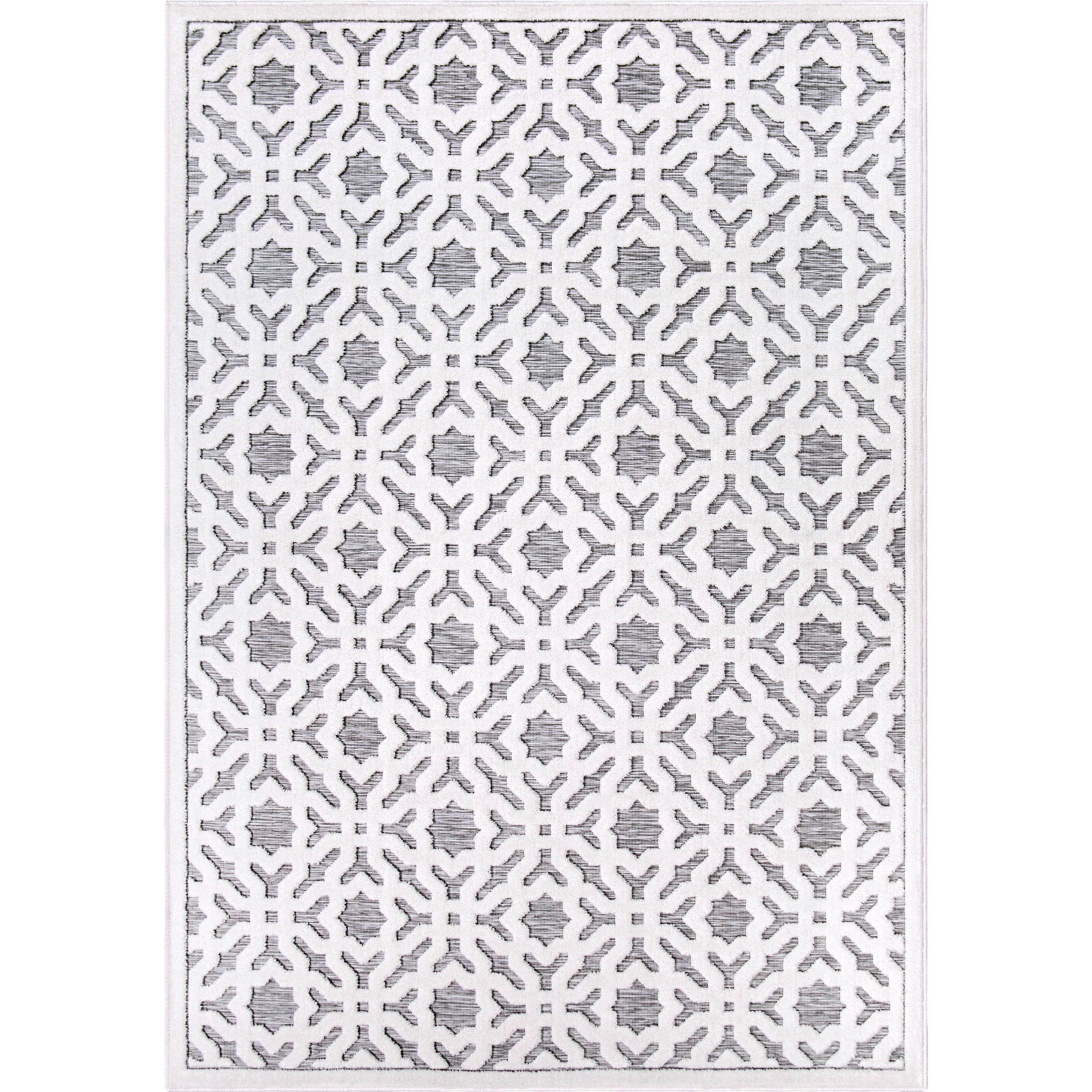 My Texas House Claire 7'9" X 10'10" Natural Gray Geometric Area Rug ...