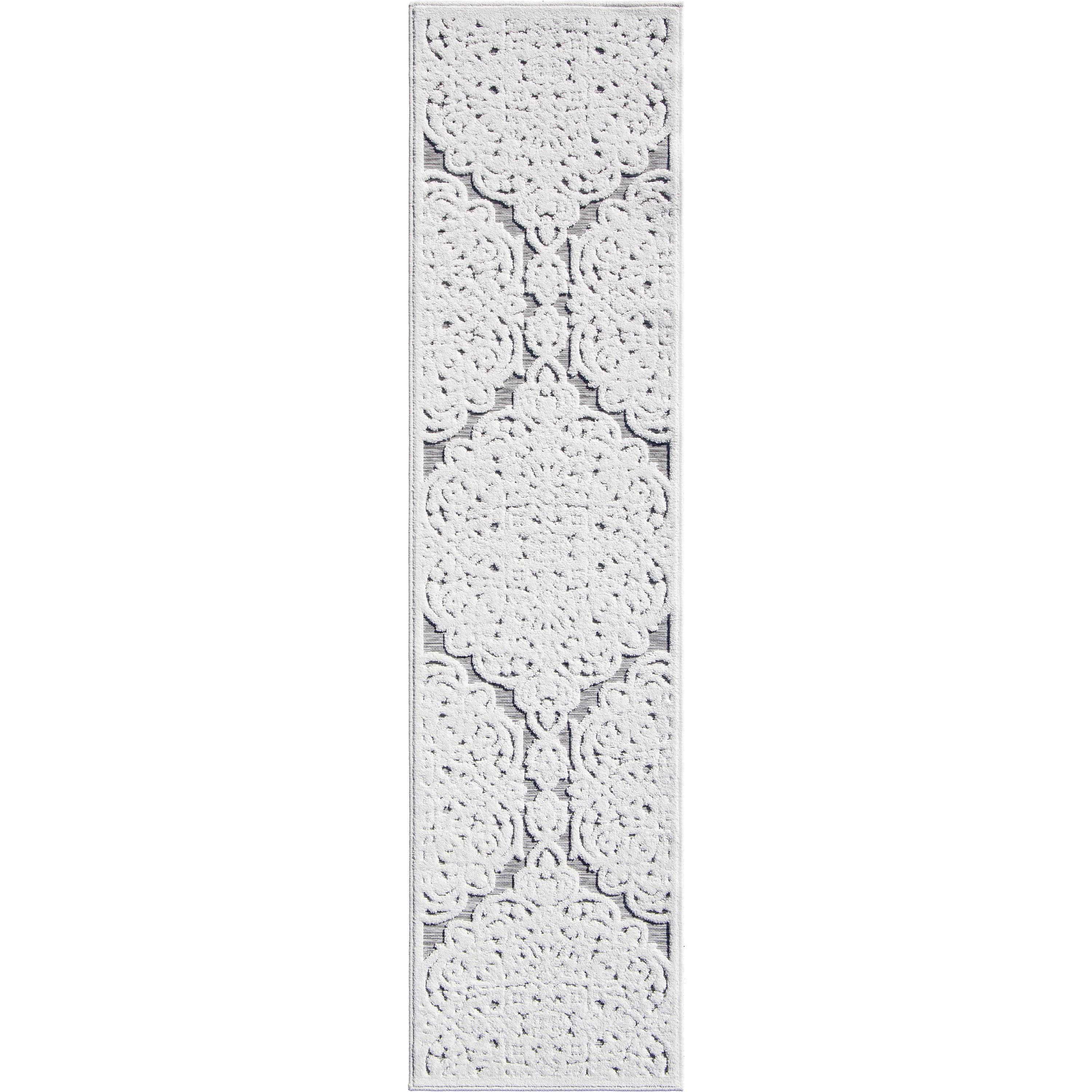 My Texas House Dahlia 111 X 76 Natural Gray Floral Rug Runner - Walmart.com