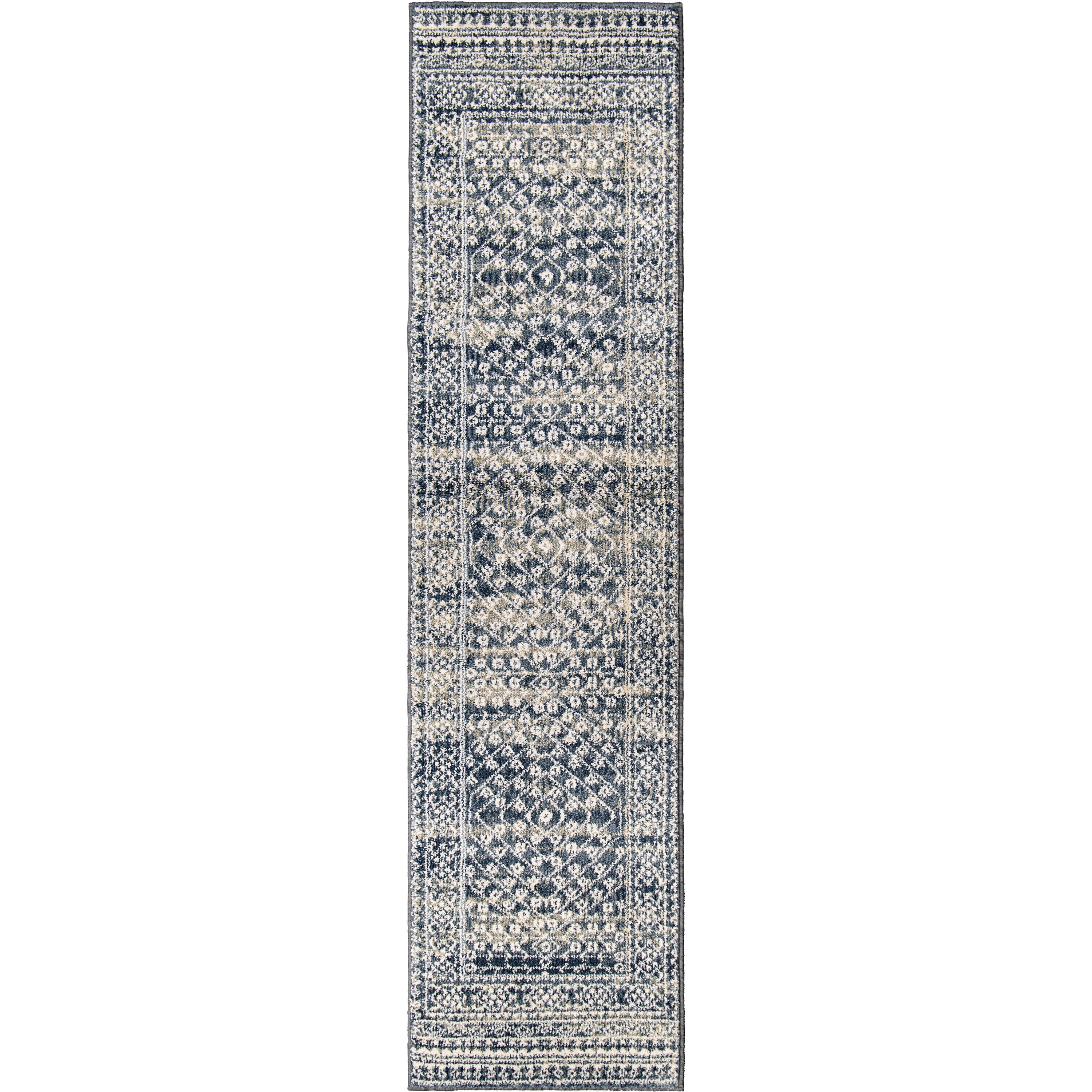 My Texas House Delilah Runner Rug - Blue Geometric - Walmart.com