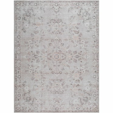 My Texas House Eloise Traditional Floral Indoor Washable 5' x 8' Area ...
