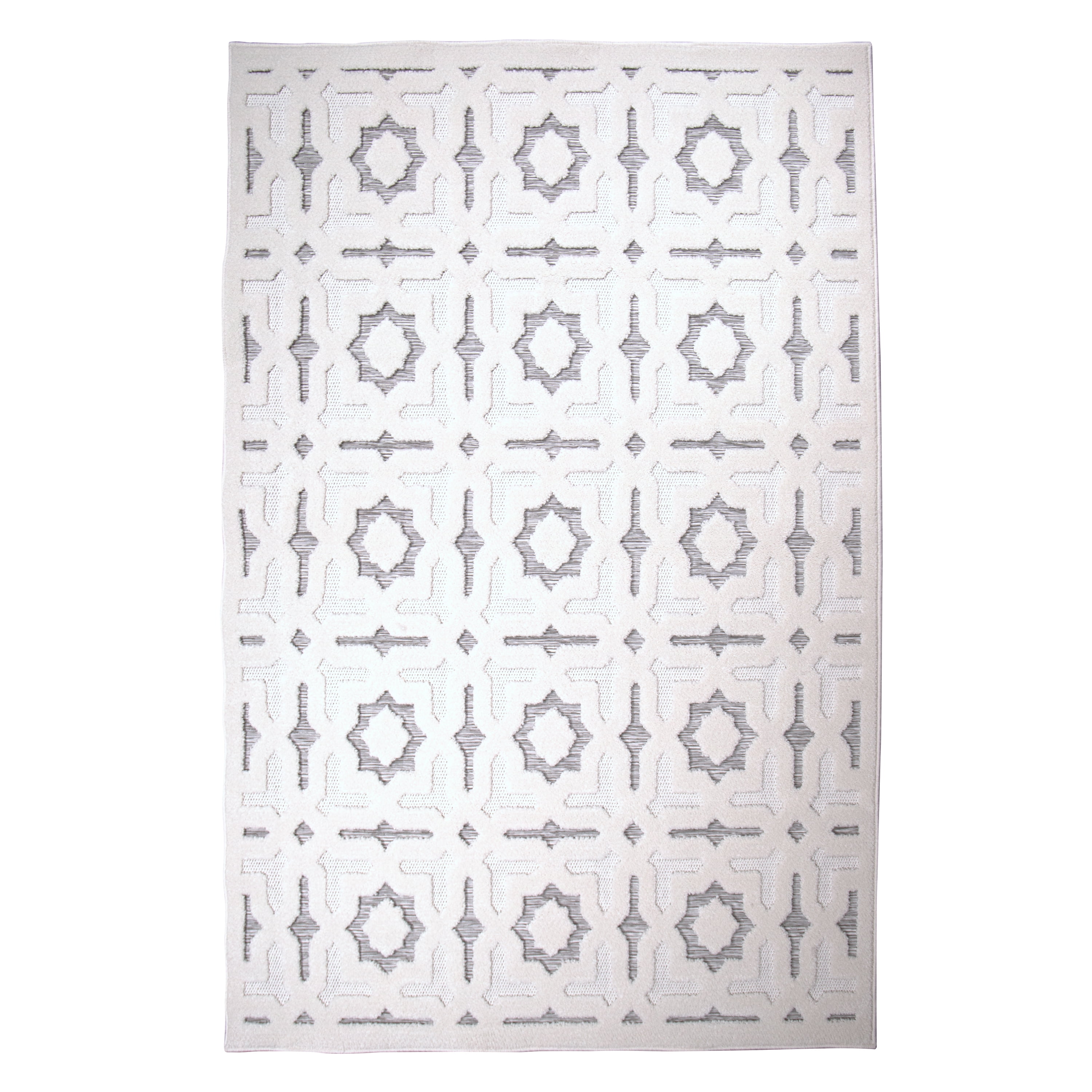 My Texas House Goodwin 9' X 12' Grey Geometric Outdoor Rug - Walmart.com