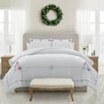 My Texas House Gwyneth 3-Piece Bright White Snowflake Holiday Comforter ...