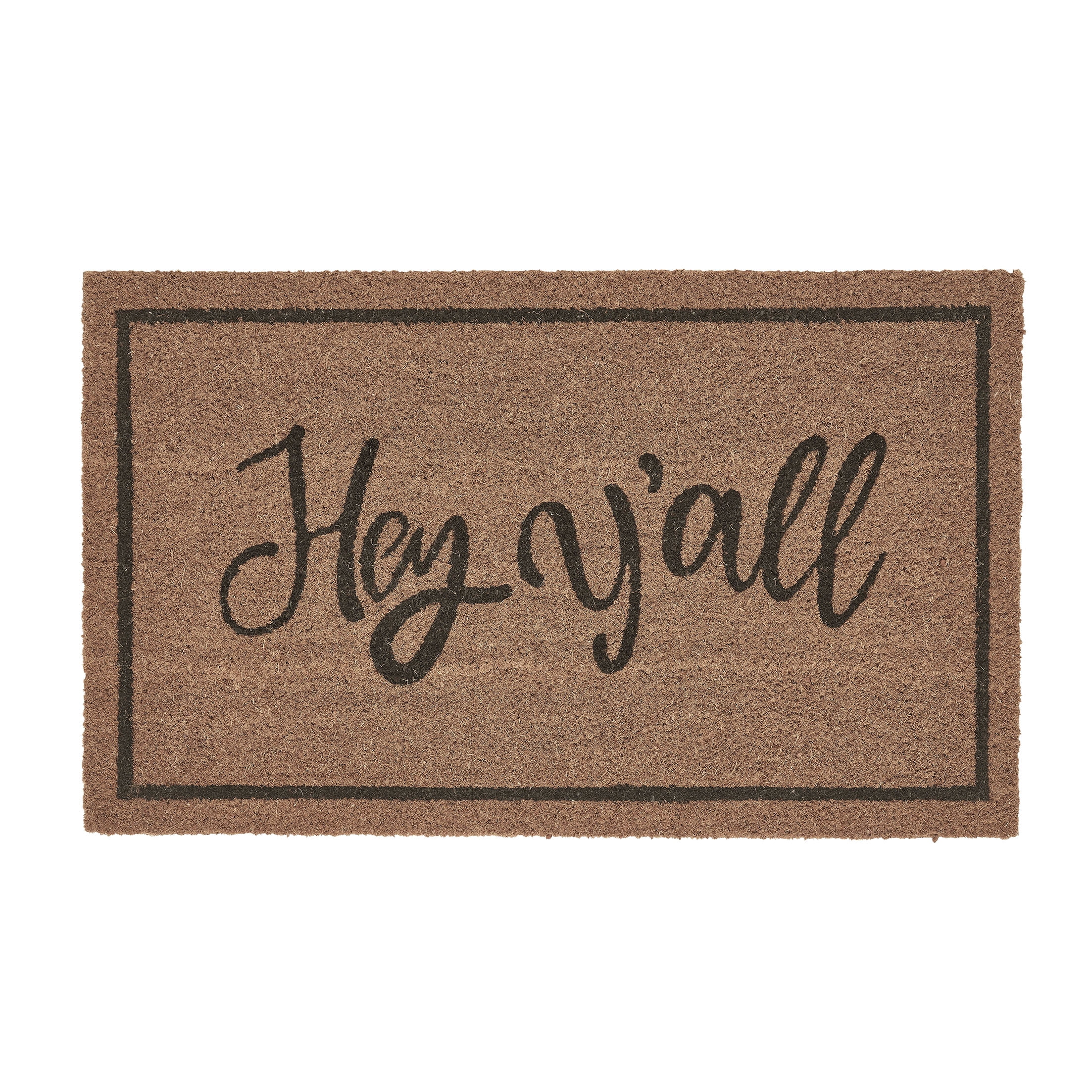 My Texas House Hey Y'all Coir Doormat, 24" x 36" - Walmart.com