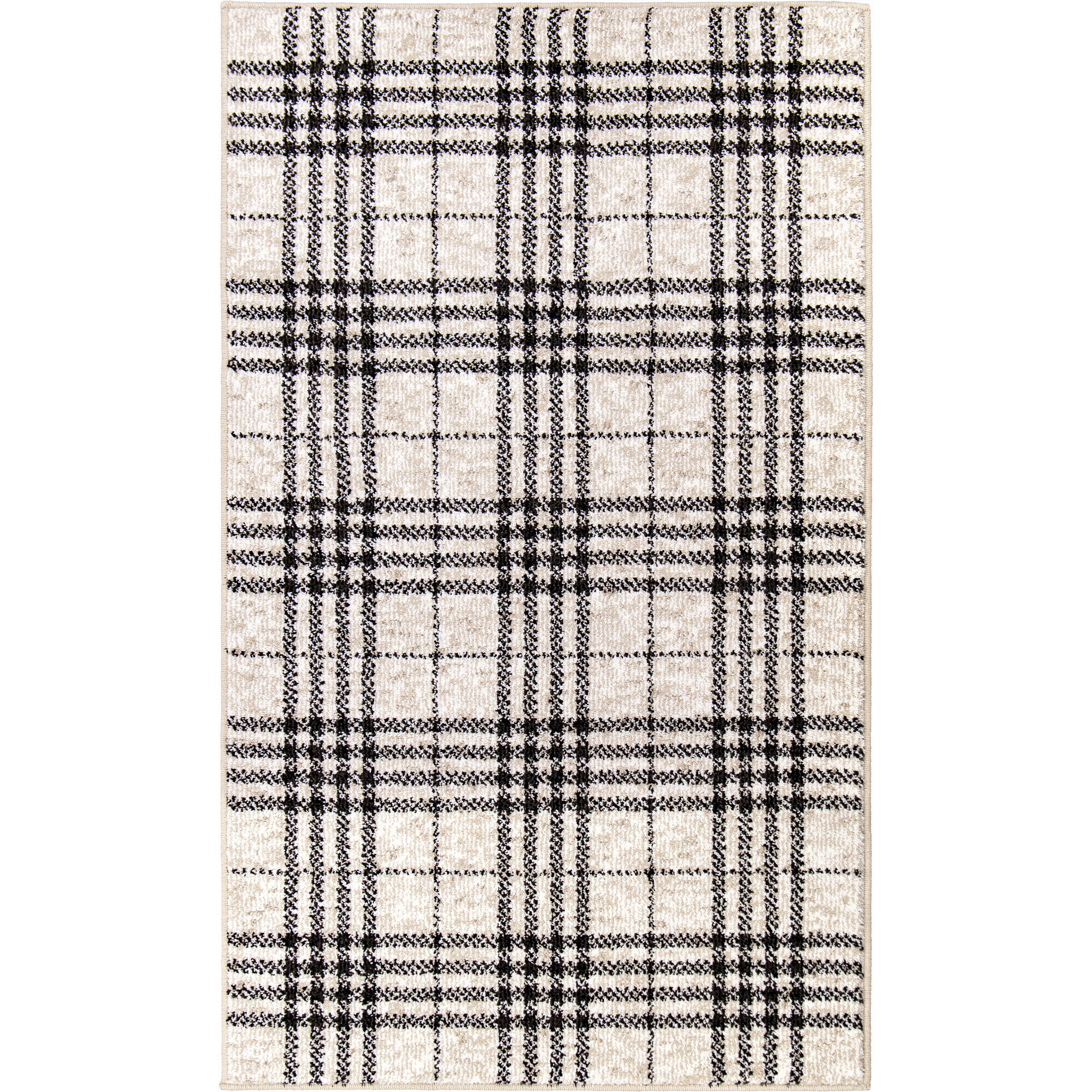 My Texas House Highlands 3' X 5' Black Plaid Area Rug - Walmart.com