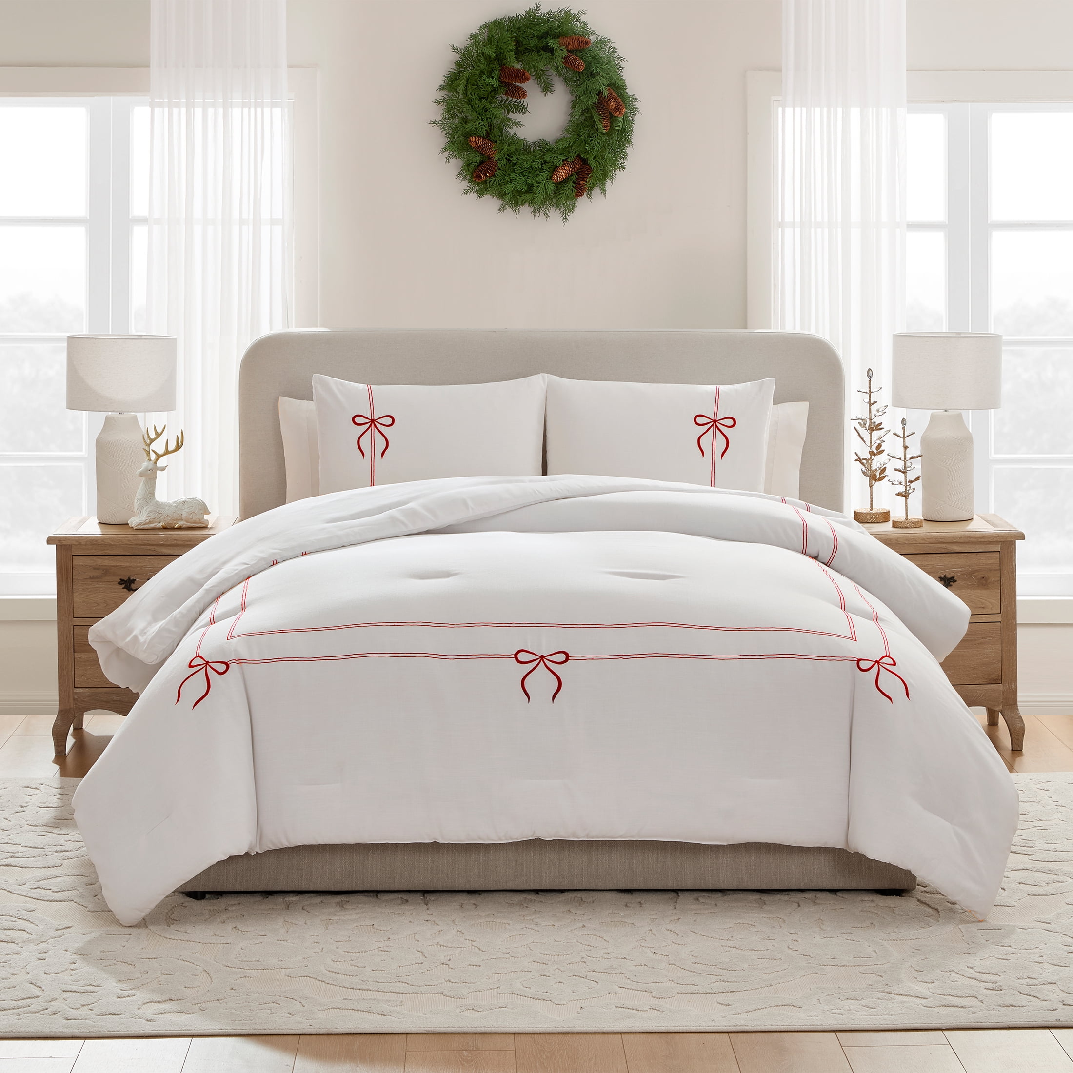 My Texas House Juliet 2-Piece Bright White Adult Comforter Set, Twin ...