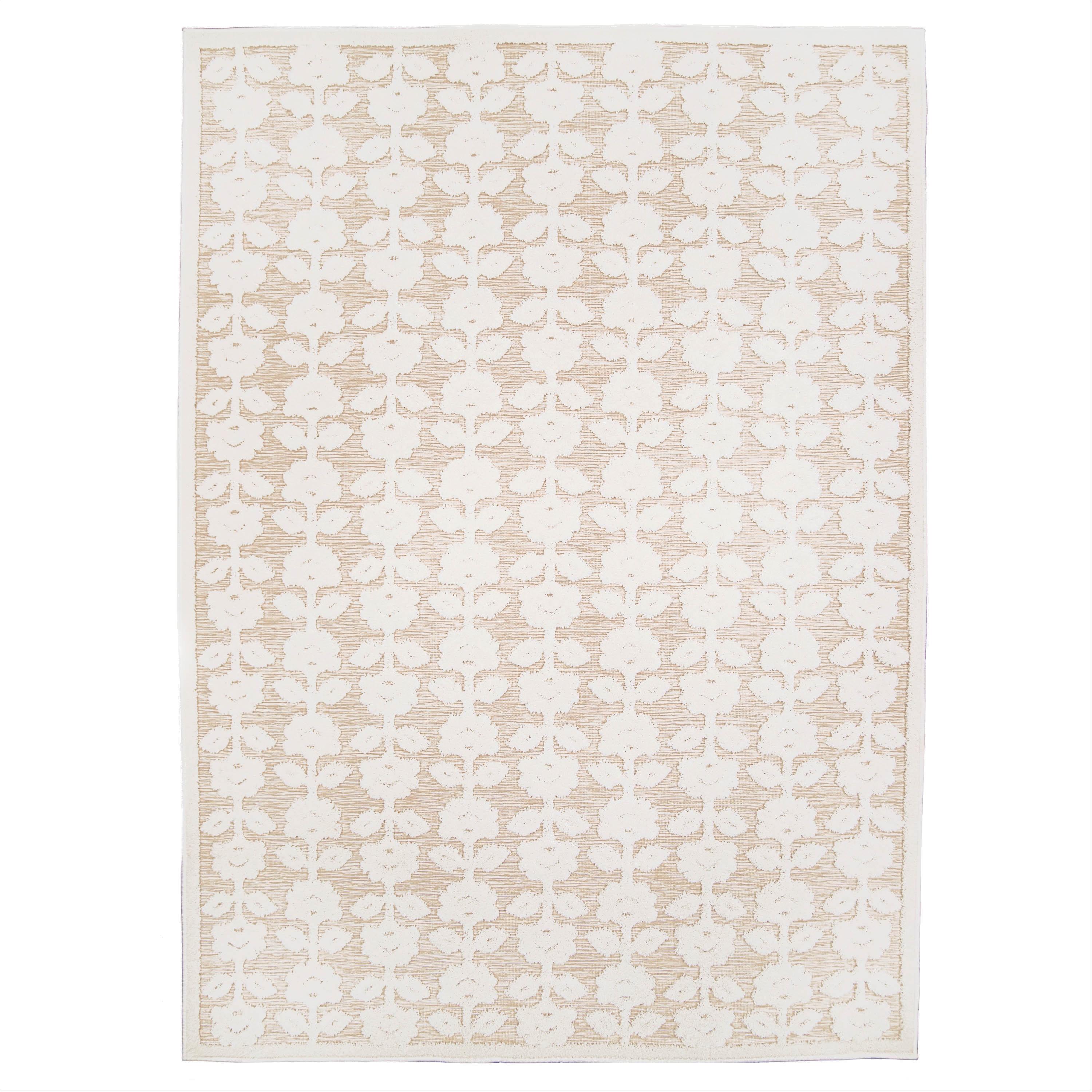 My Texas House Charlotte 5'2" X 7'6" Natural Gray Floral Area Rug ...