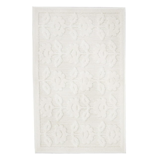 My Texas House Poppy 2' x 5'6" Natural Floral Indoor/Outdoor Area Rug ...