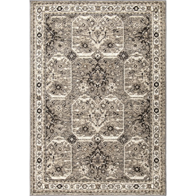 My Texas House Preston 8' X 10' Gray Floral Area Rug - Walmart.com