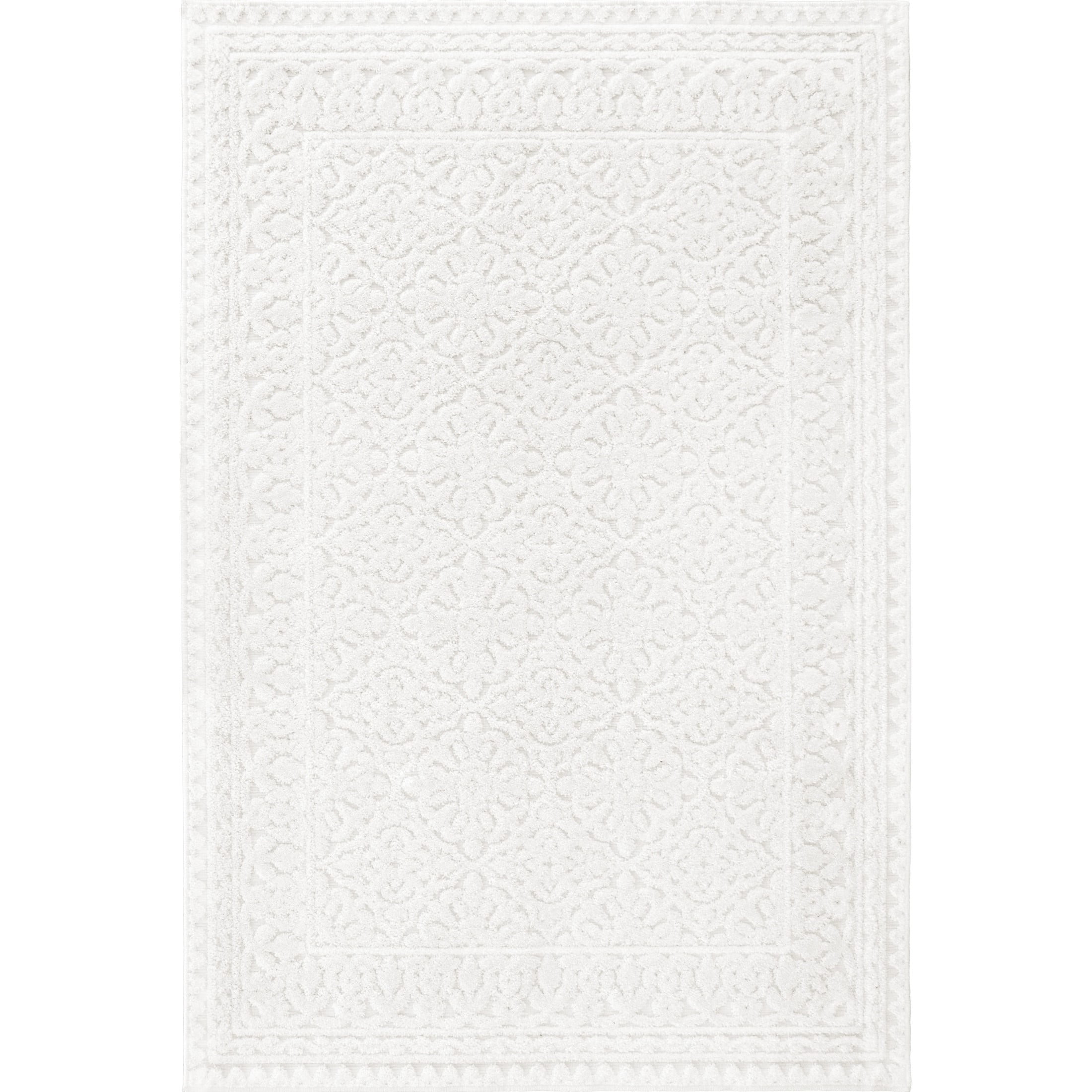 My Texas House Ryland 5'3" x 7' Natural Medallion Indoor/Outdoor Rug ...