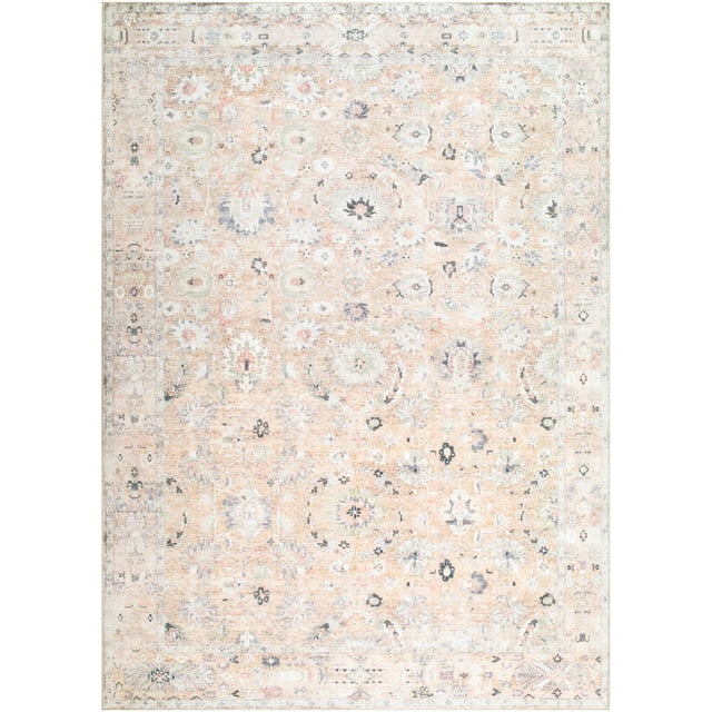 My Texas House Washable Everly Cream Washable Area Rug - Walmart.com