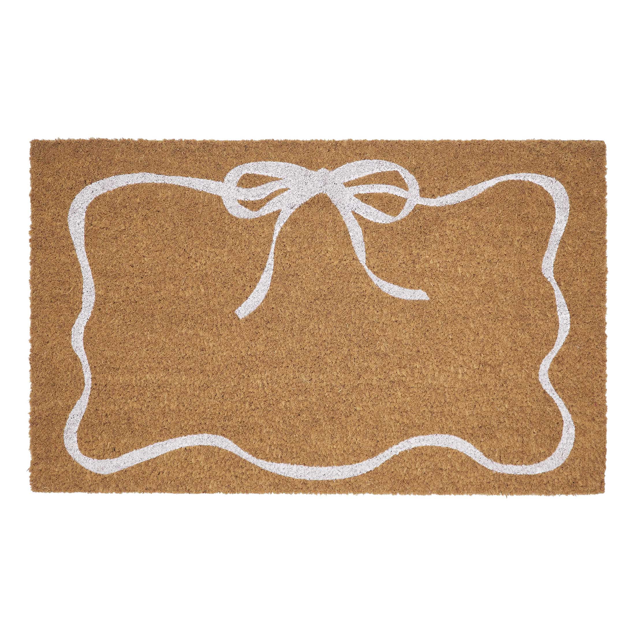 My Texas House White Bow Outdoor Coir Doormat, 30" x 48" - Walmart.com