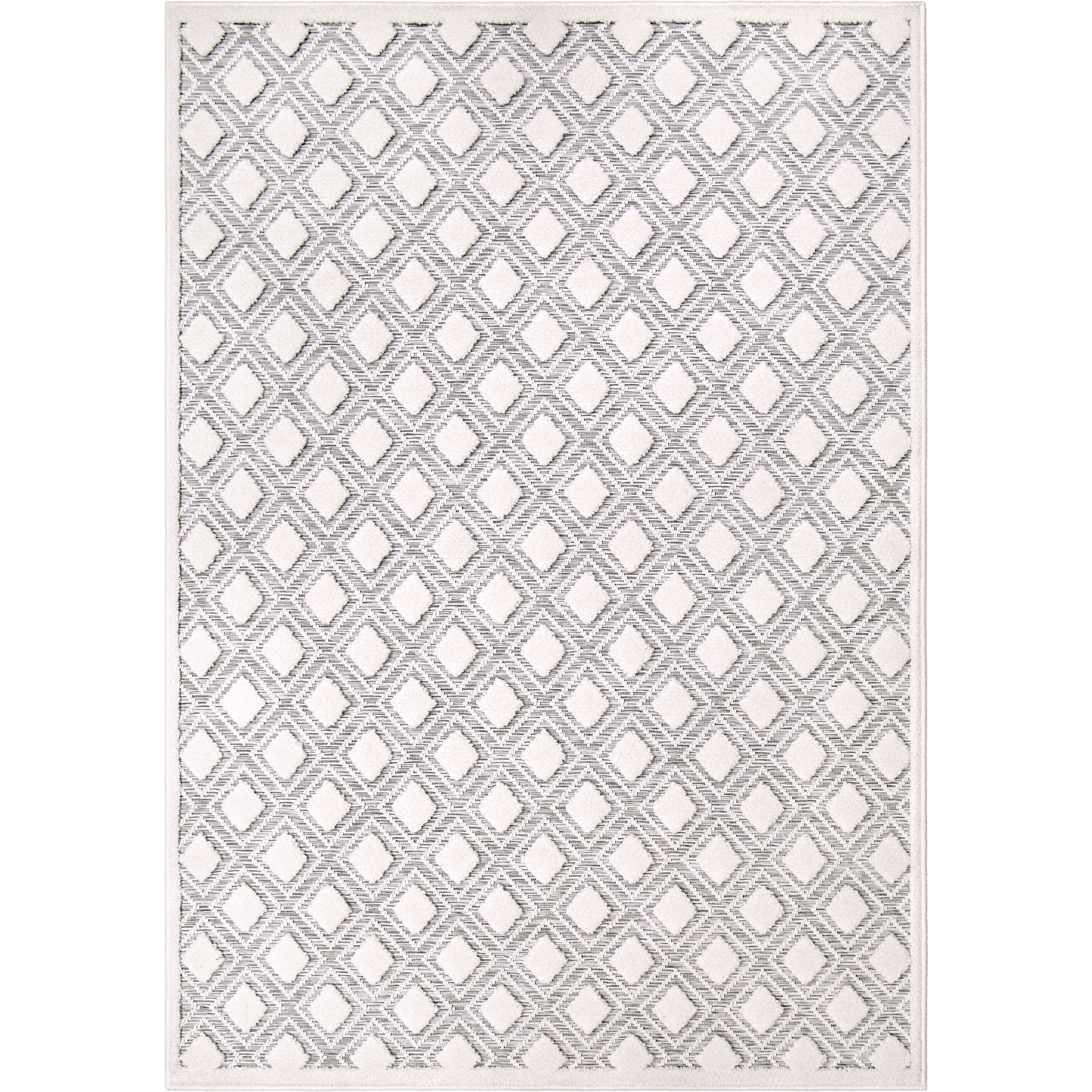 My Texas House Worham 9' X 12' Grey Geometric Outdoor Rug - Walmart.com