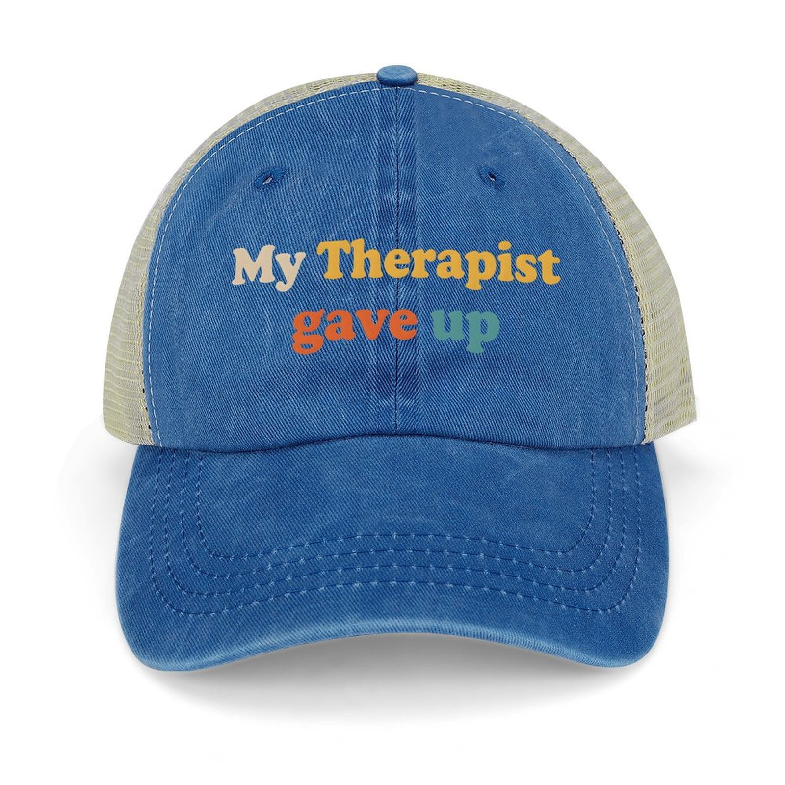 My Therapist Gave Up Dark Blue Hat Adjustable Funny Fashion Unisex ...