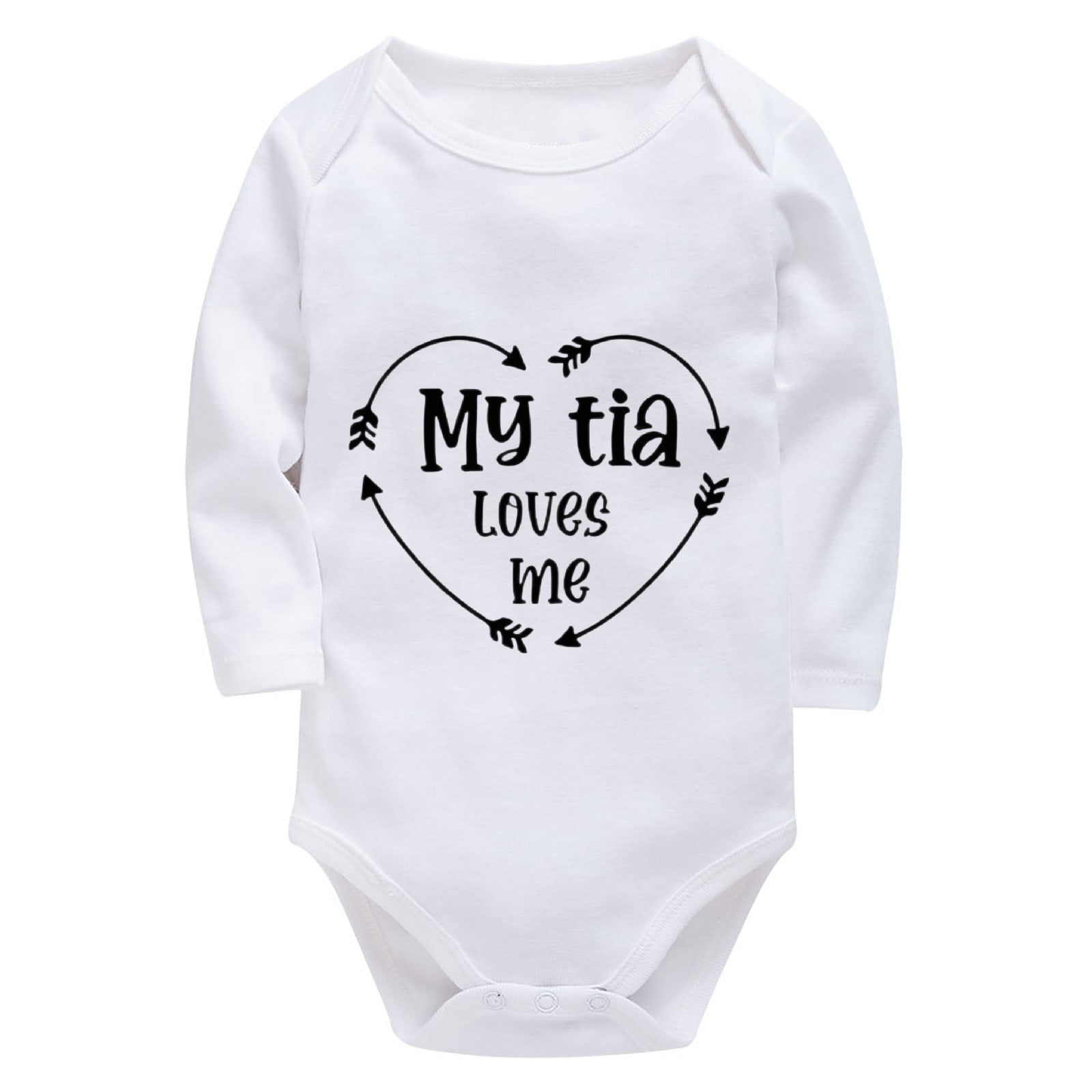 My Tia Loves Me Onesie Romper Baby Boy Long Sleeve Cute Baby Onesie ...