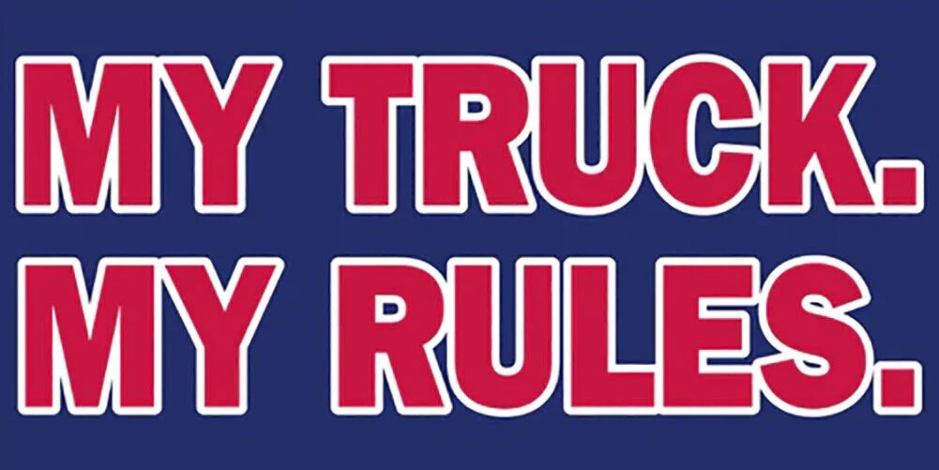 My Truck My Rules RWB Vinyl Decal Bumper Sticker - Walmart.com
