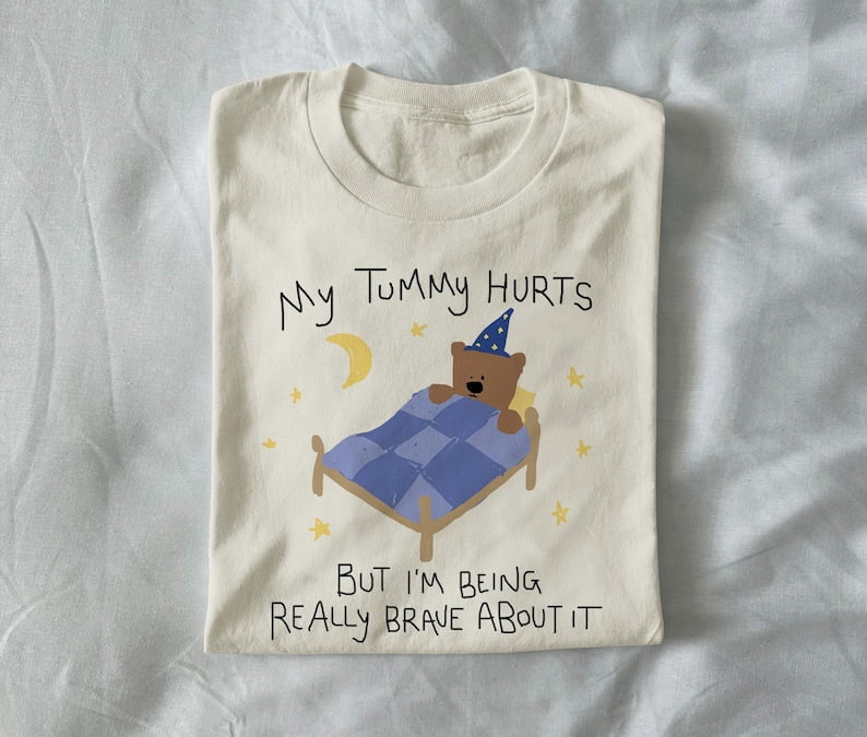 My Tummy Hurts – Funny Animal Meme Tee with Silly Goose Graphic ...