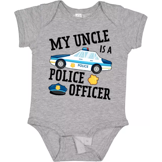 My Uncle Is A Police Officer Baby Bodysuit Family Kids Niece Nephew ...