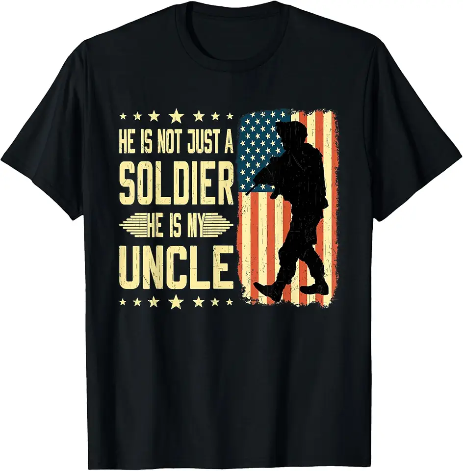 My Uncle Is A Soldier Hero Proud Army Nephew Niece Military T-Shirt ...