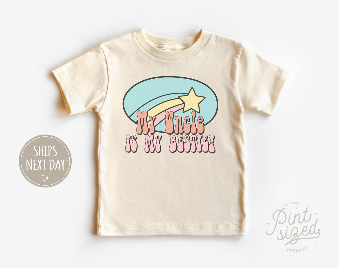 My Uncle Is My Bestie Toddler Shirt - Retro Tee - I Love My Uncle ...