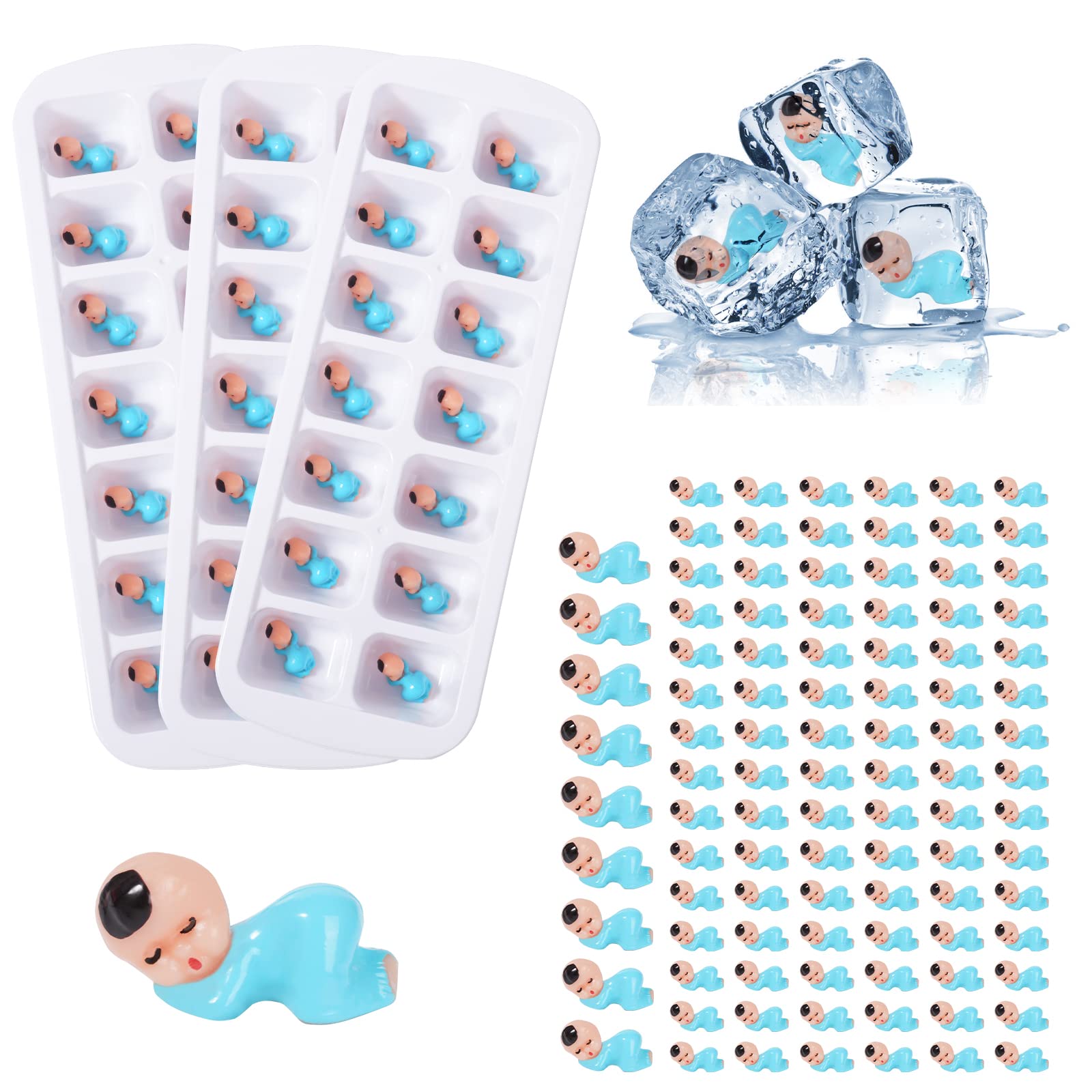 My Water Broke Baby Shower Game with 100 Mini Plastic Babies, 3 Ice ...