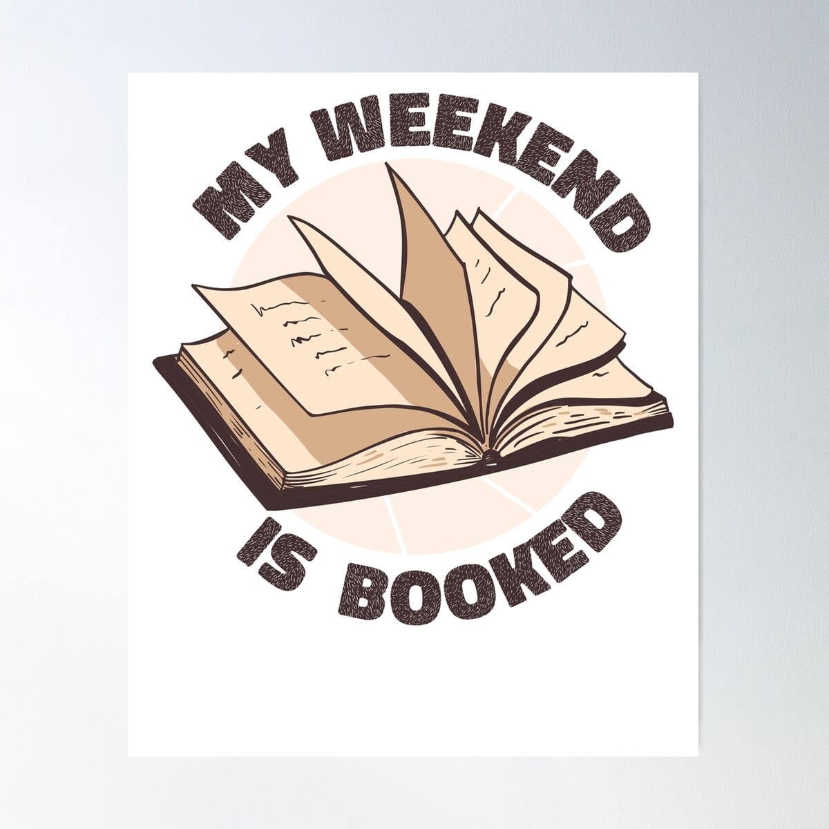 My Weekend Is Booked Reading Gifts Poster Wall Art, Modern Wall Decor ...