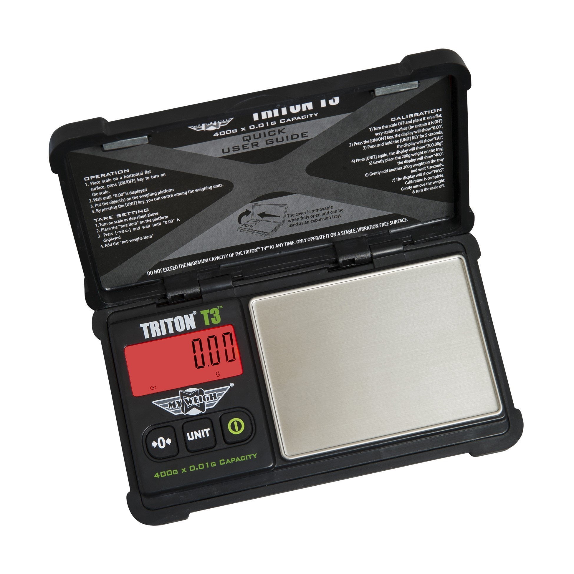 My Weigh T3-400 Triton T3 400 Gram x 0.01 Digital Pocket Scale Black ...