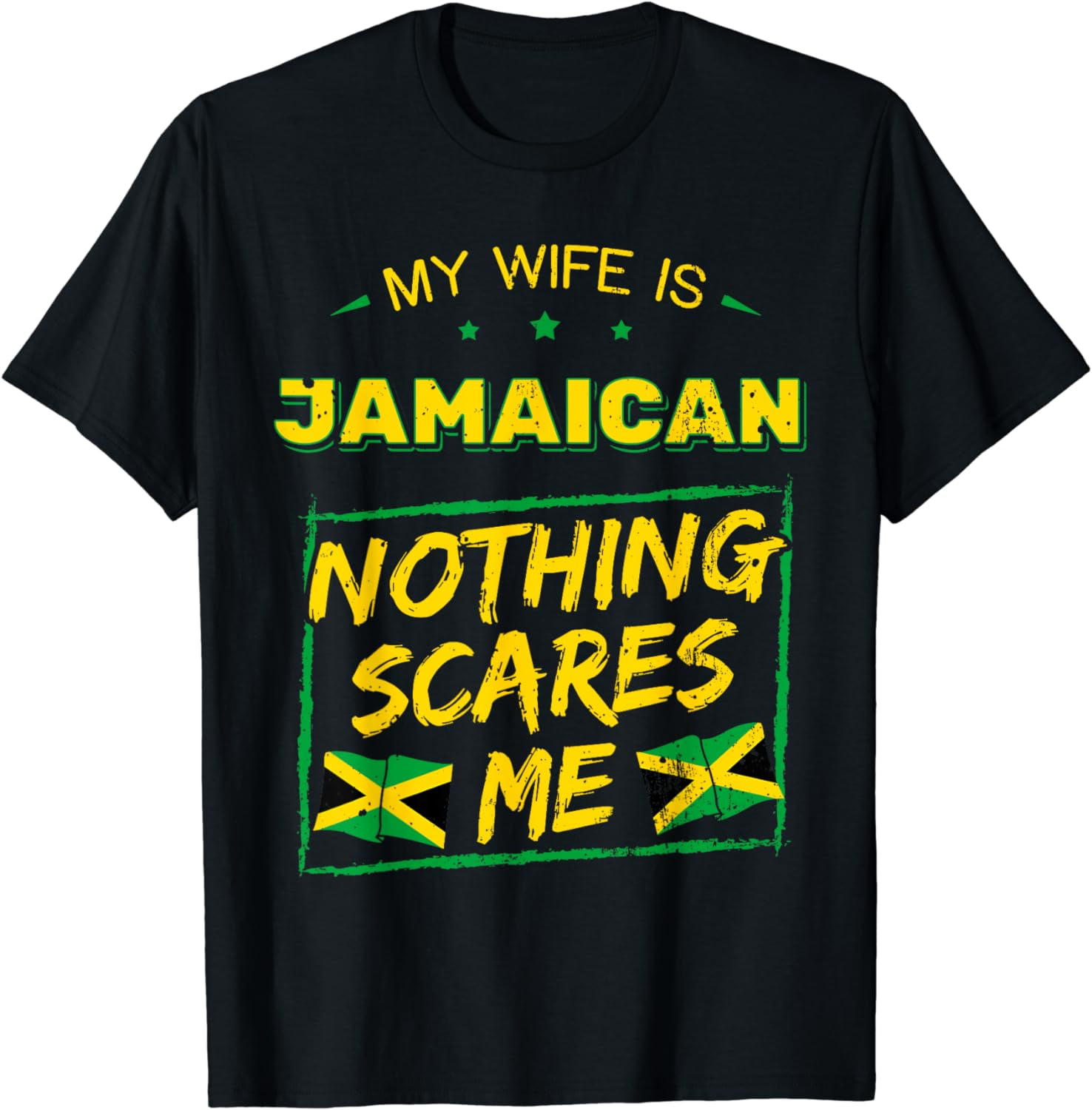 My Wife Is Jamaican Jamaica Heritage Proud Roots Flag Pride T-Shirt ...