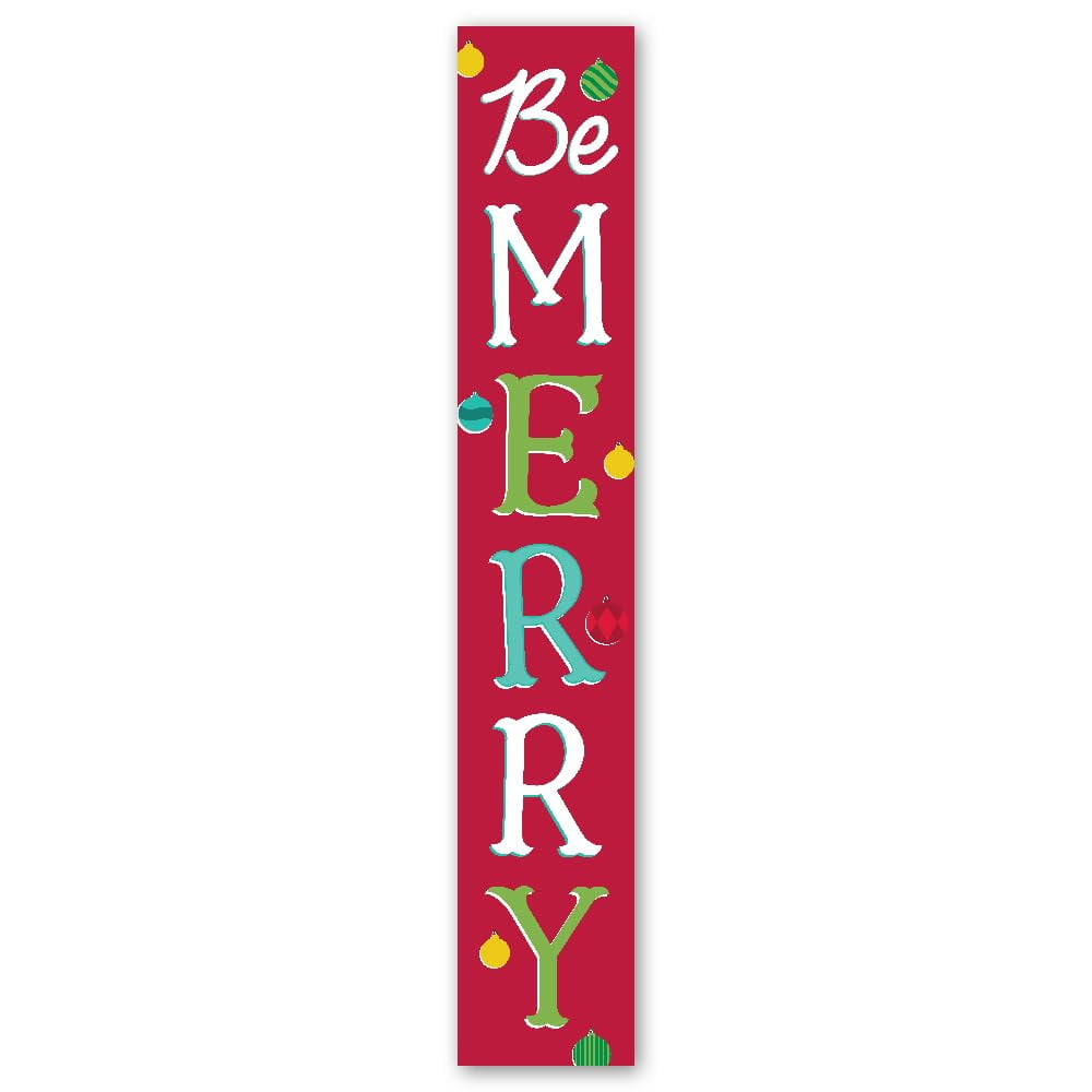 My Word! Be Merry w/Colored Letters Christmas Holiday Porch Board ...