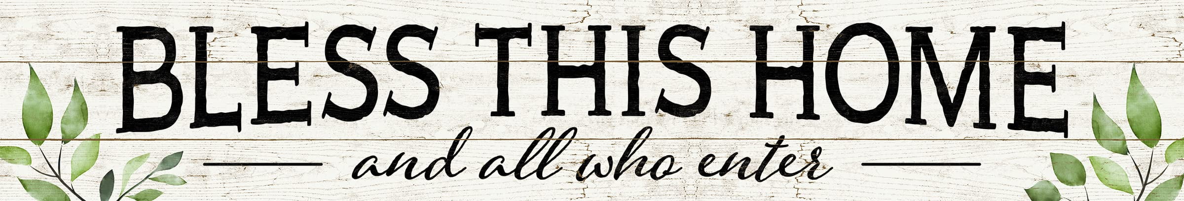 My Word! Bless This Home and All Horizontal Above Board Welcome Sign ...