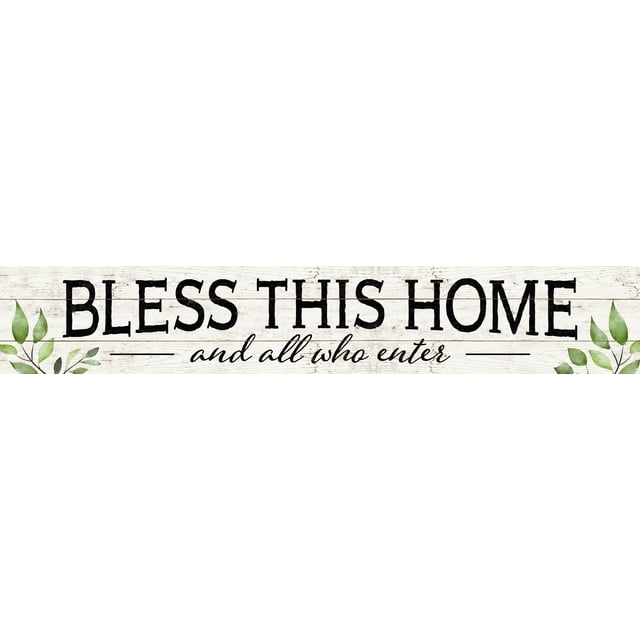 My Word! Bless This Home and All Horizontal Above Board Welcome Sign ...