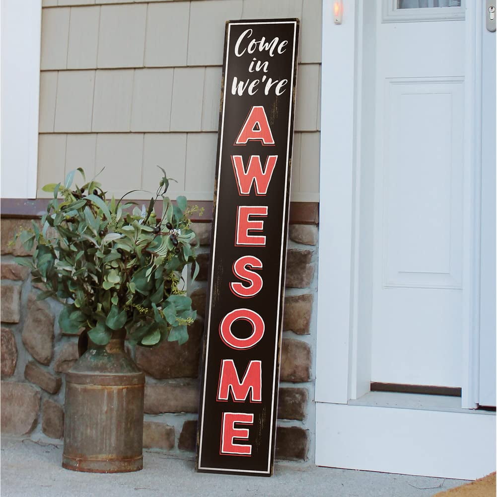 My Word! Come On In We're Awesome Porch Board Welcome Sign & Porch ...