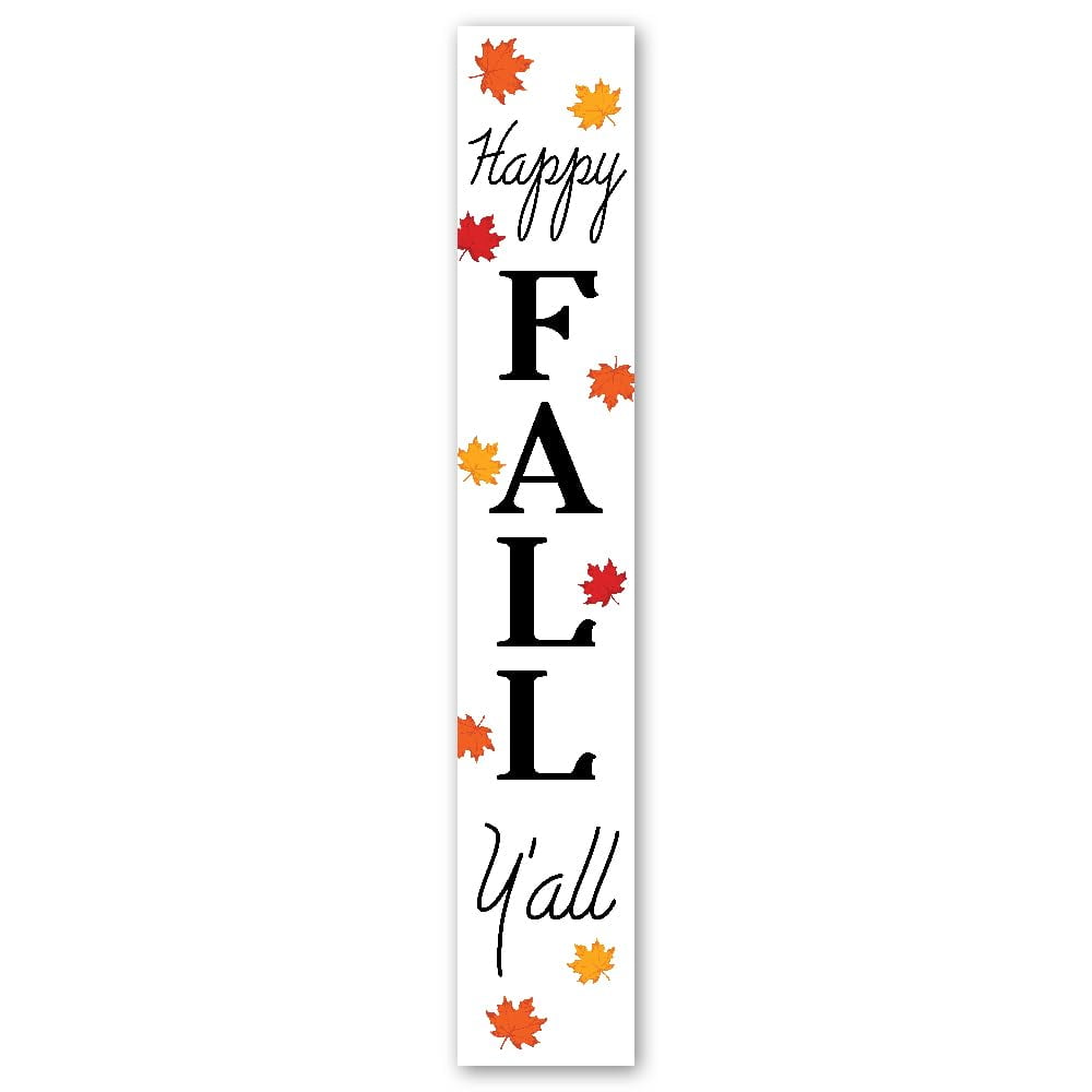 My Word! Happy Fall Y'all Porch Board Welcome Sign & Porch Leaner for ...
