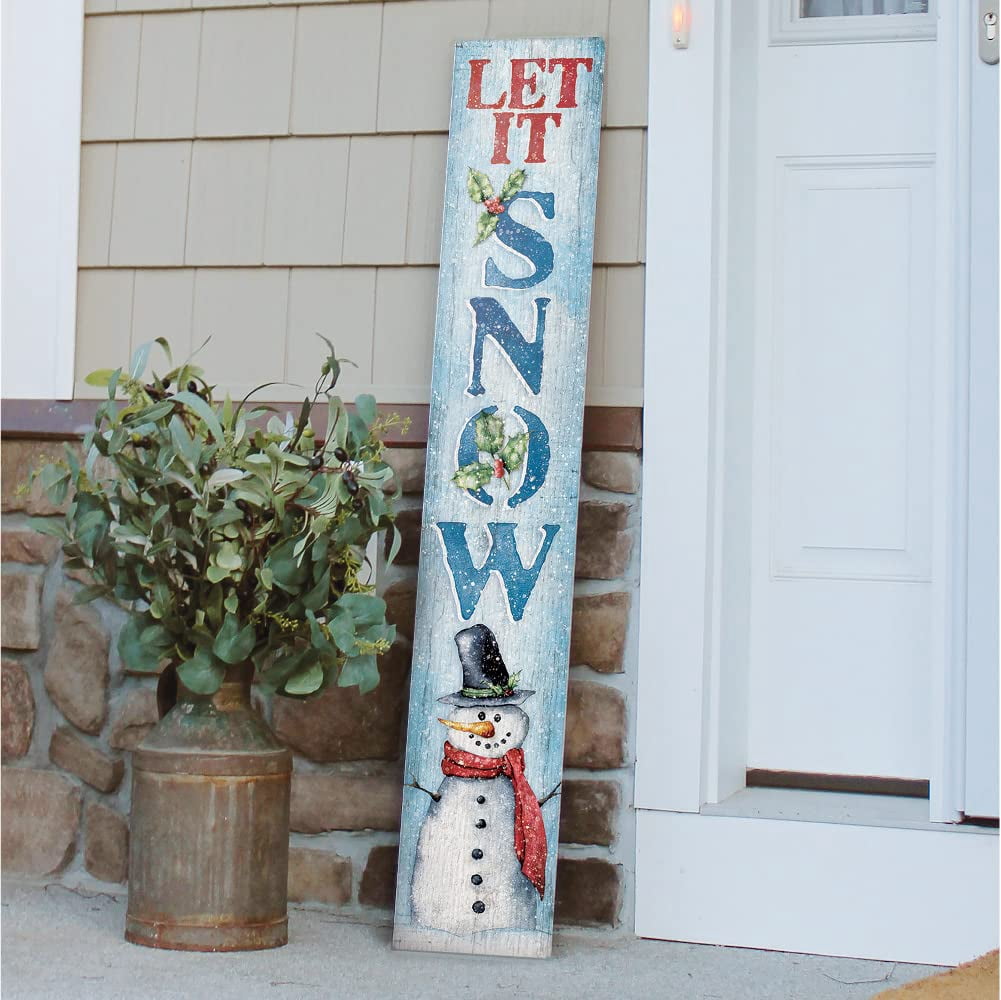 My Word! Snowman Winter Welcome Sign & Porch Leaner, Indoor Outdoor ...