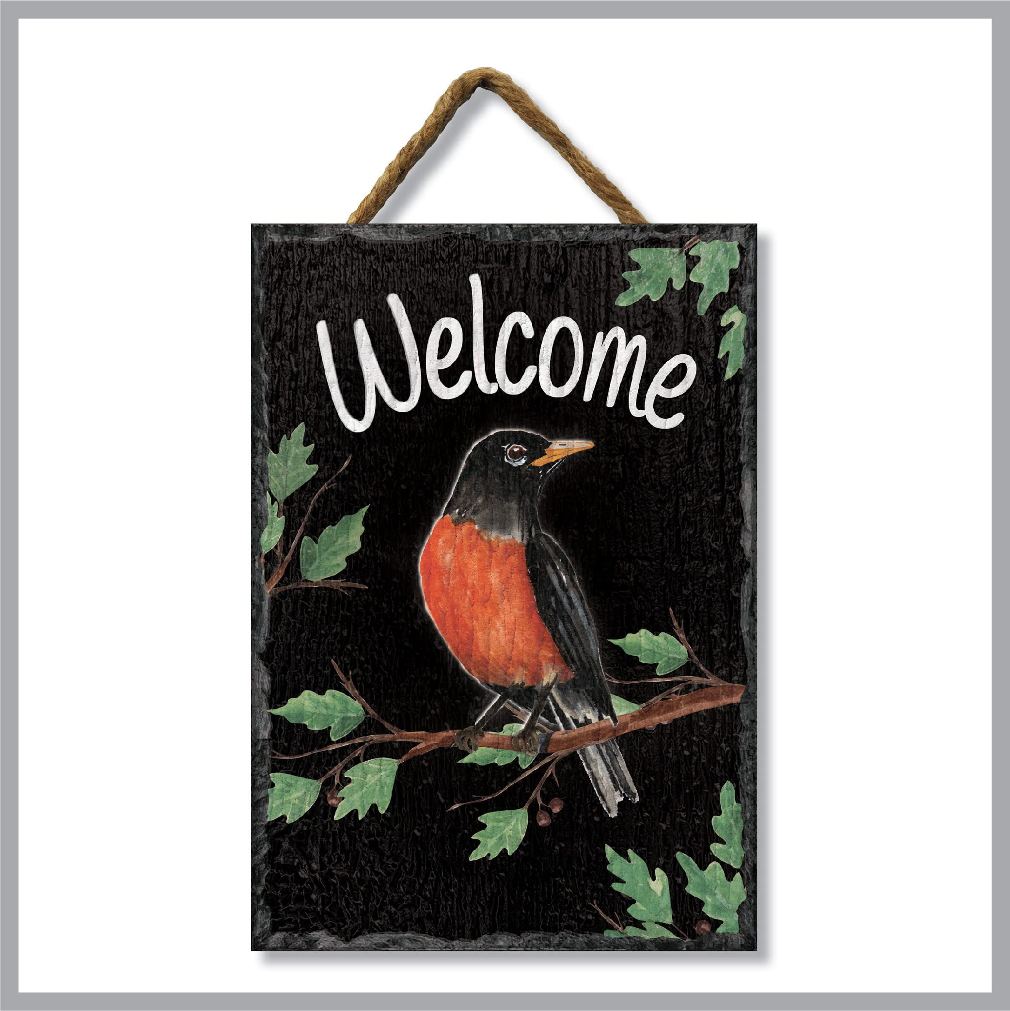 My Word! Robin Slate Impressions Wall Hanging Welcome Sign. Rustic ...