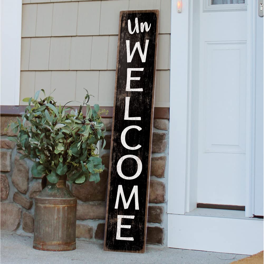 My Word! Un-Welcome Porch Board Welcome Sign & Porch Leaner for Front ...