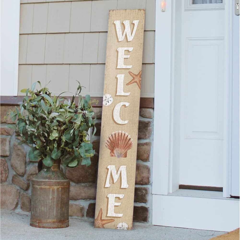 My Word! Welcome with Beach Seashells and Starfish Welcome Sign and ...